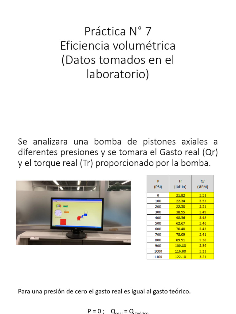 Práctica #7 Eficiencia Volumétrica | PDF