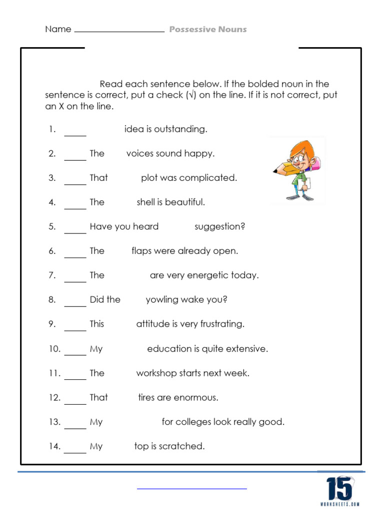 Possessive or Plural?: Directions | PDF
