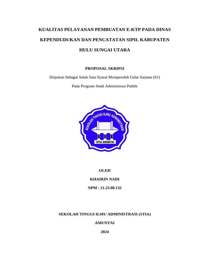 Proposal Skripsi Khairin Nadi ACC | PDF