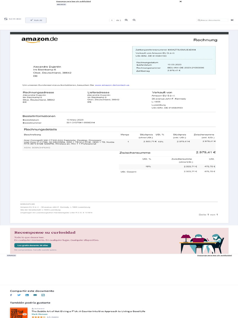 FireShot Capture 003 - Amazon Rechnung NEU PDF | PDF