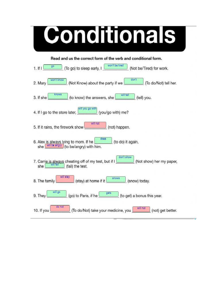 Conditionals | PDF