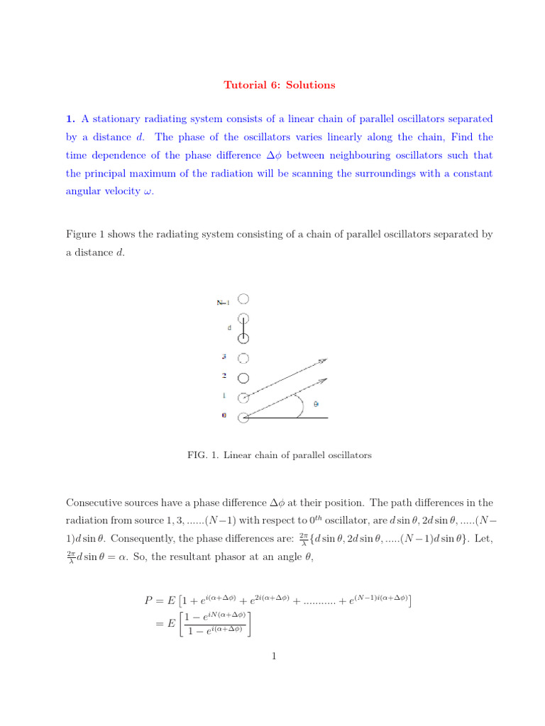 Physics of Waves Tutorial: Diffraction (IIT KGP) | PDF
