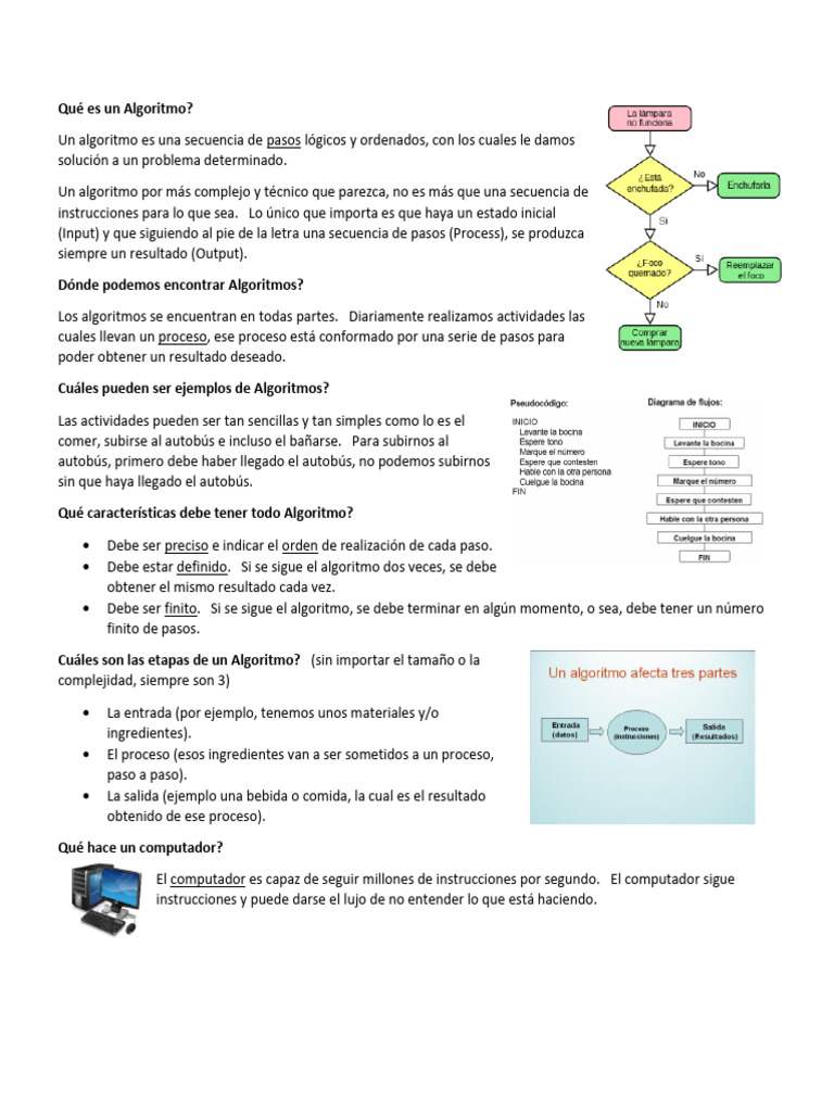 Algoritmo | PDF | Algoritmos | Lenguaje de programación