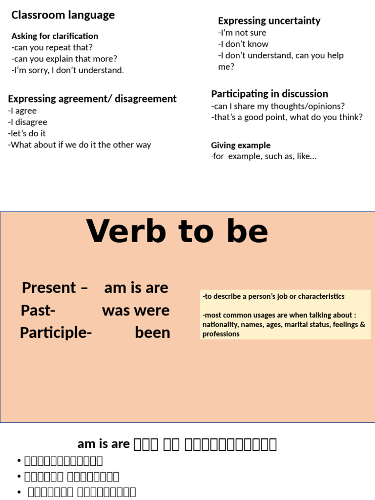 Verb To Be | PDF
