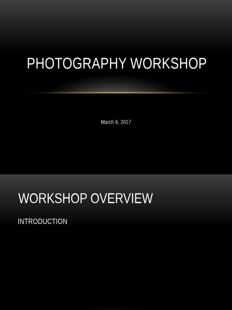 Basic Photography Workshop | PDF