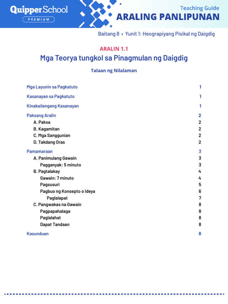 LP in AP8 Q1 Sample | PDF
