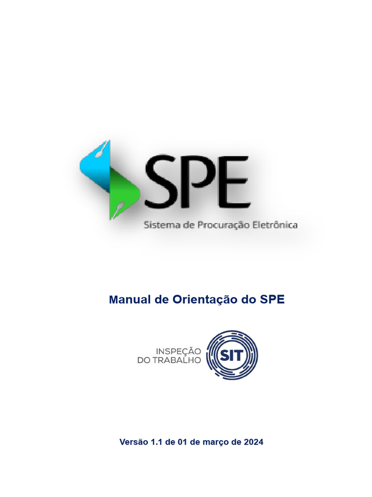Manual Do Orientacao Do Spe v1 1 01 03 2024 | PDF | Opção (finanças ...