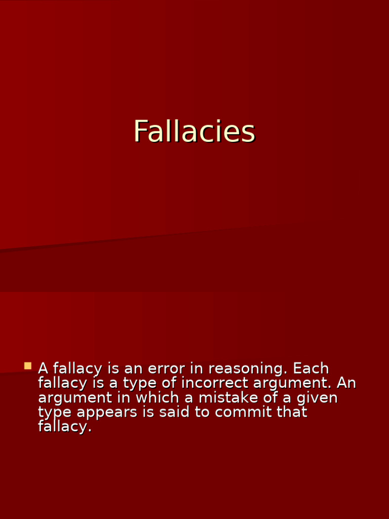 Fallacies Notes | PDF