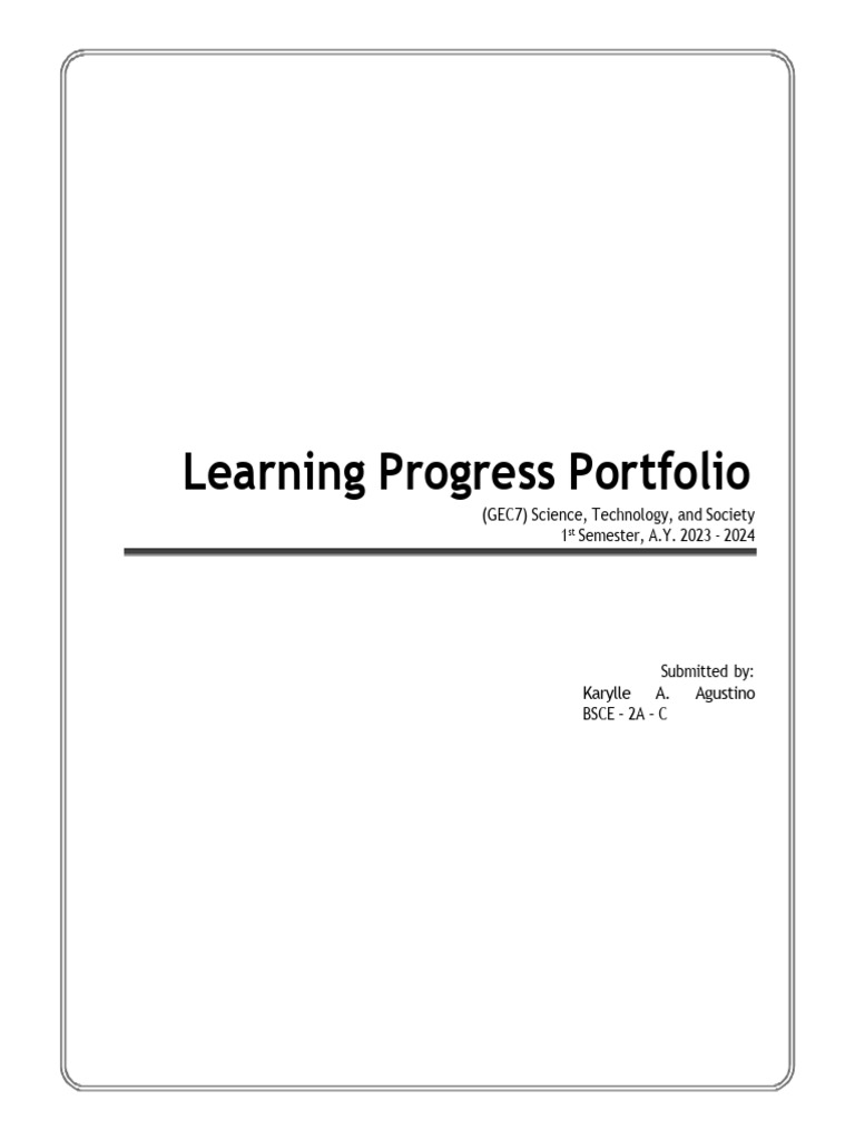 AGUSTINO - Learning Progress Portfolio | PDF