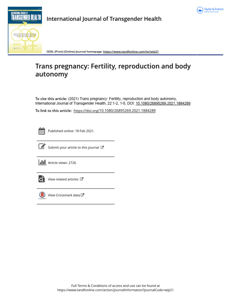 Trans Pregnancy Fertility Reproduction and Body Autonomy | PDF