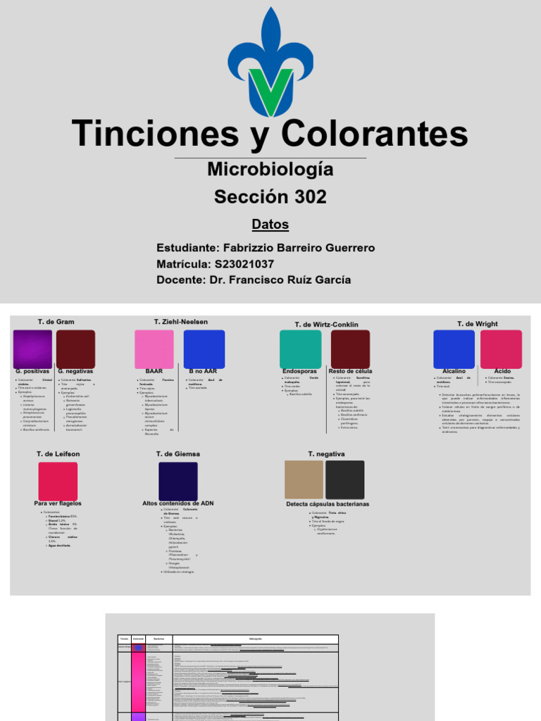 Tinciones y Colorantes | PDF