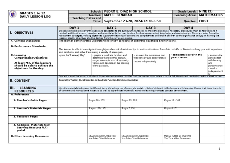 DLL - G9 Sept. 23 28 2024 | PDF