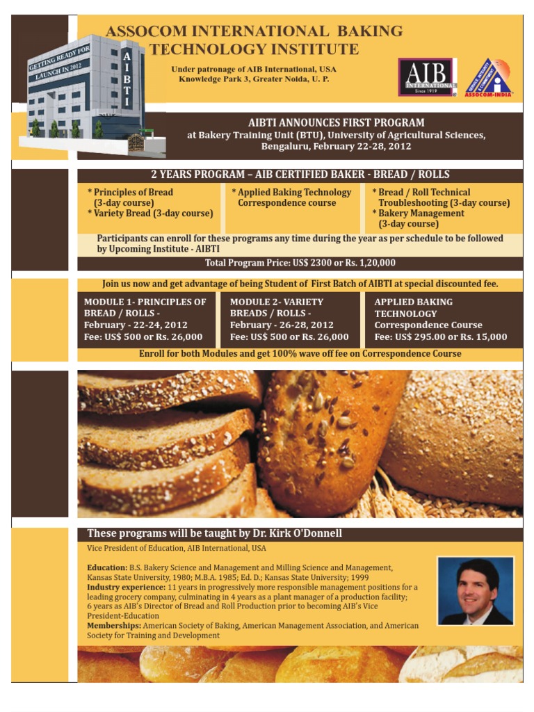 AIB Programs Feb 2012 - Bread Rolls Certification | PDF | Dough | Breads