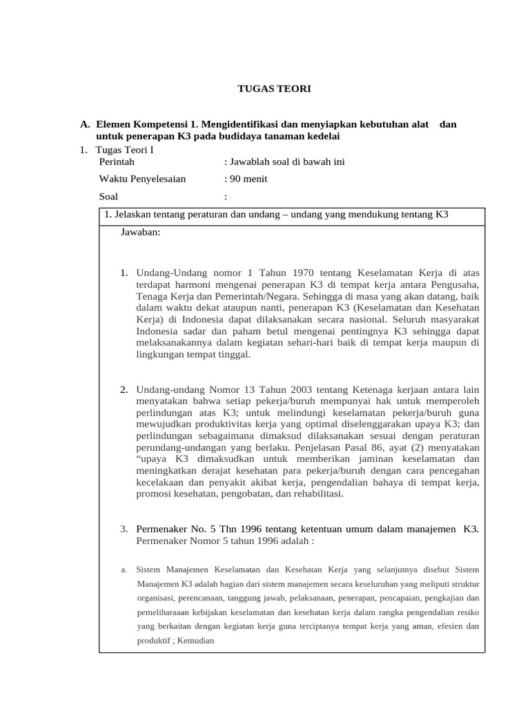 Tugas Teori K3 | PDF