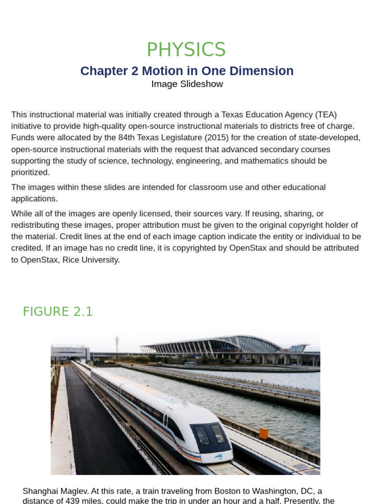 Physics Chapter 2 Slides | PDF