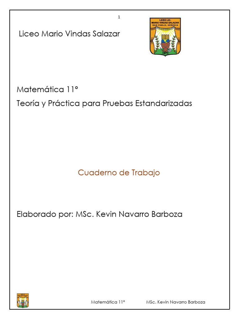 Cuaderno de Trabajo 1-I Parte | PDF