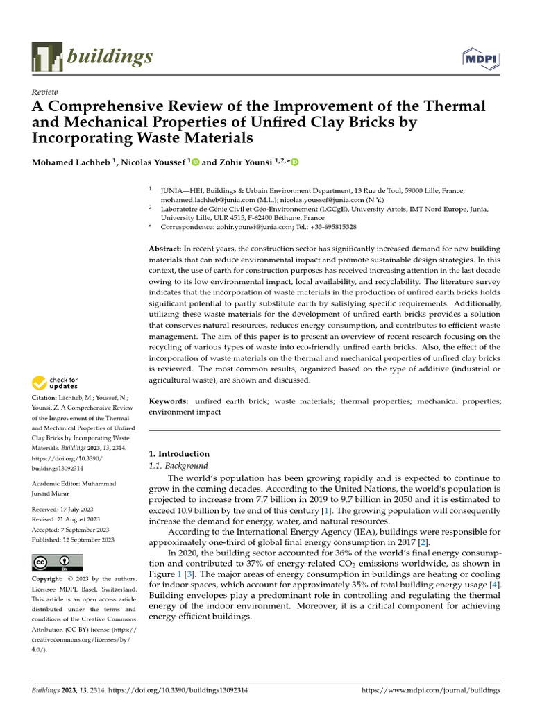 Buildings 13 02314 v2 | PDF | Brick | Science & Mathematics