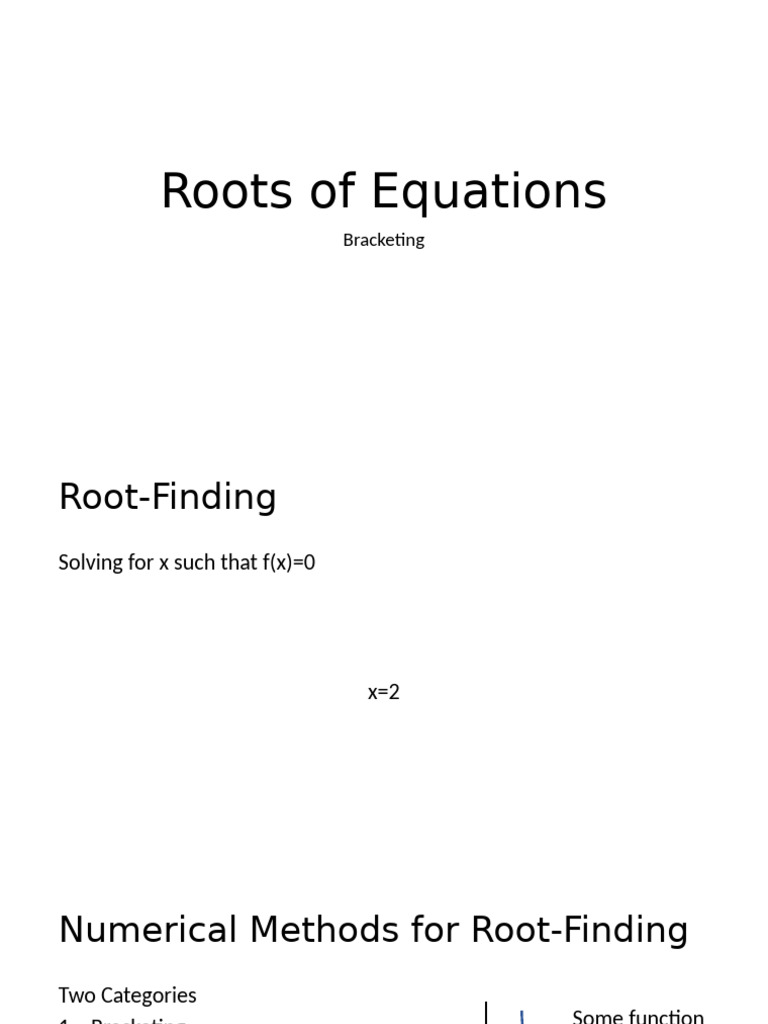 Roots of Equations Bracket | PDF