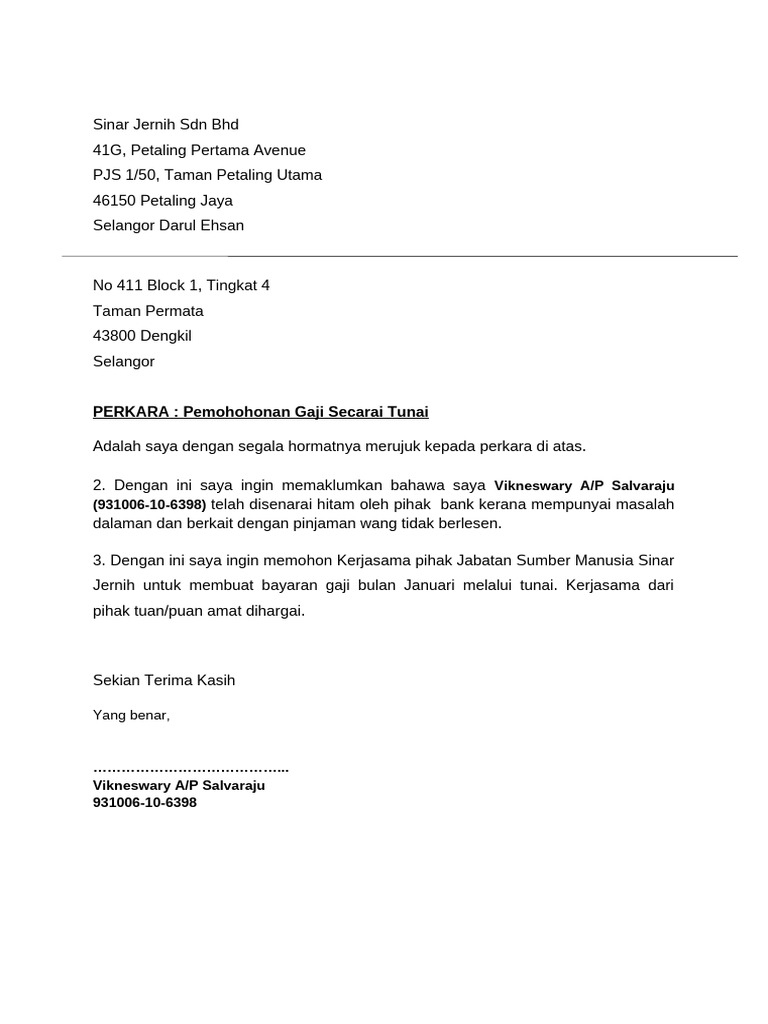 Surat Blaklist Viki | PDF