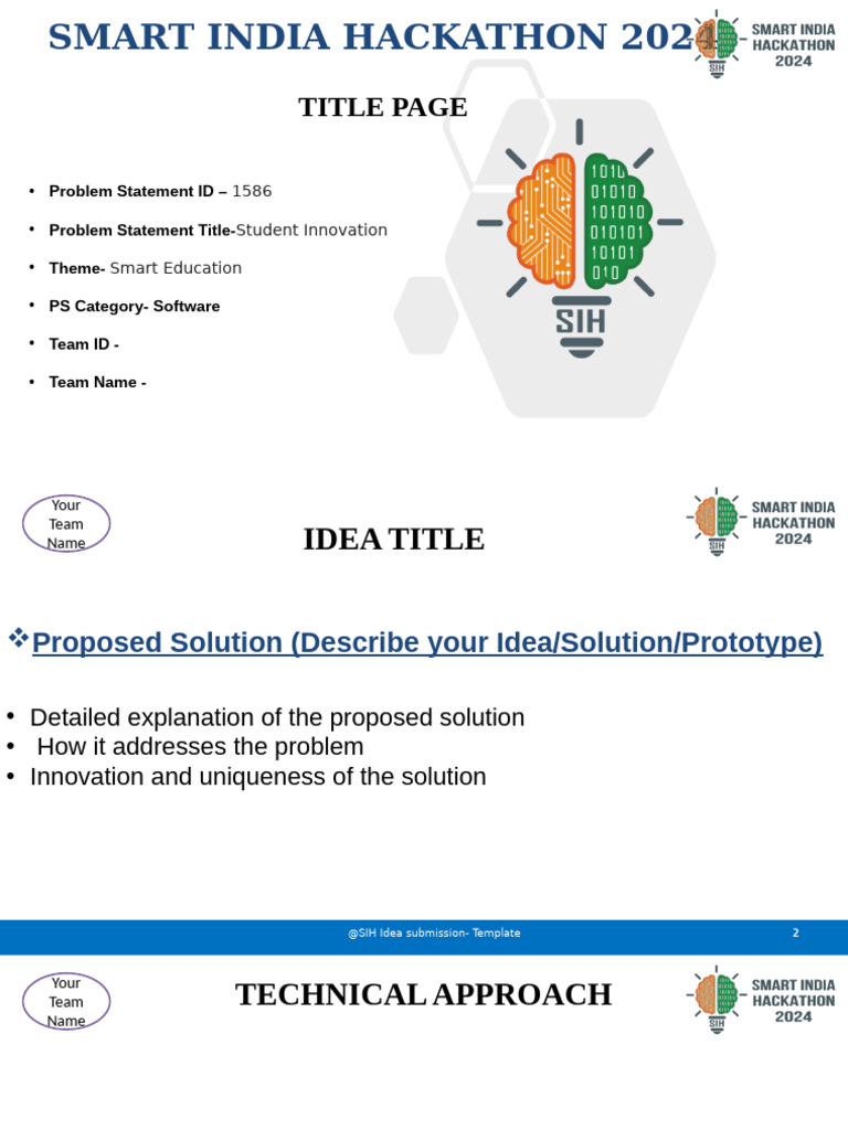 SIH2024 IDEA Presentation Format | PDF