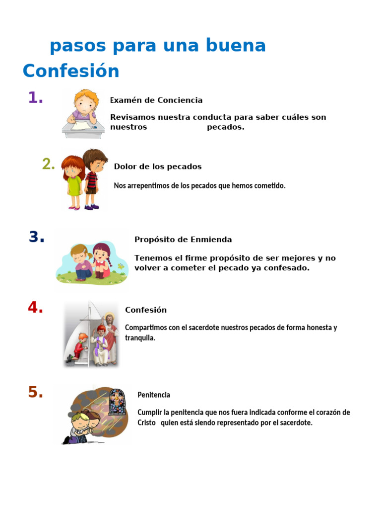 5 Pasos para Una Buena Confesión | PDF