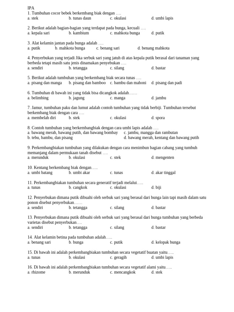 Mid IPA Kelas 6 | PDF