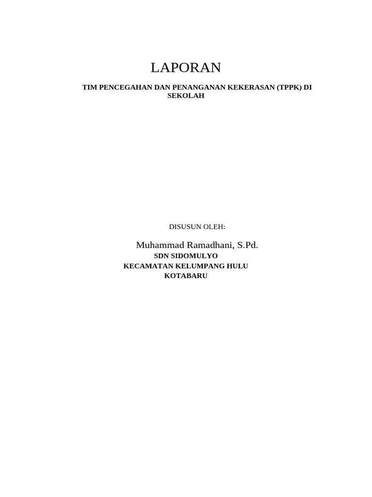 Laporan TPPK Mramadhani | PDF
