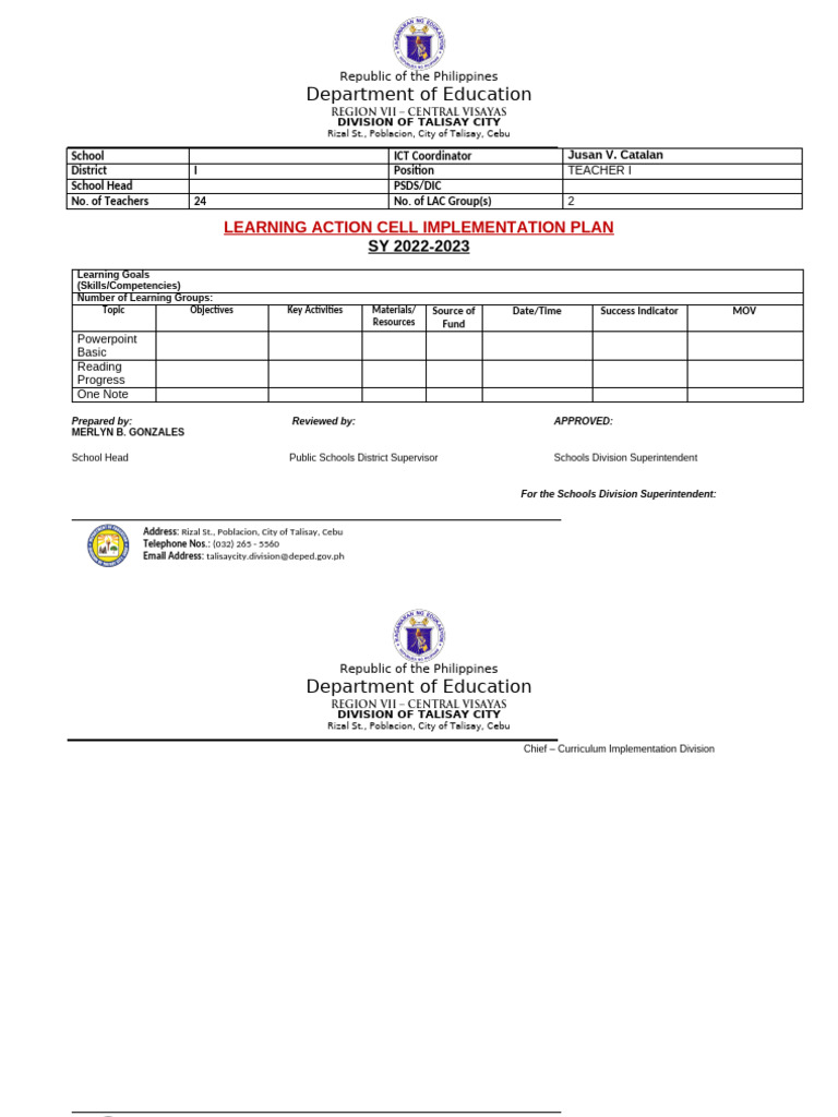 Implementation Plan | PDF