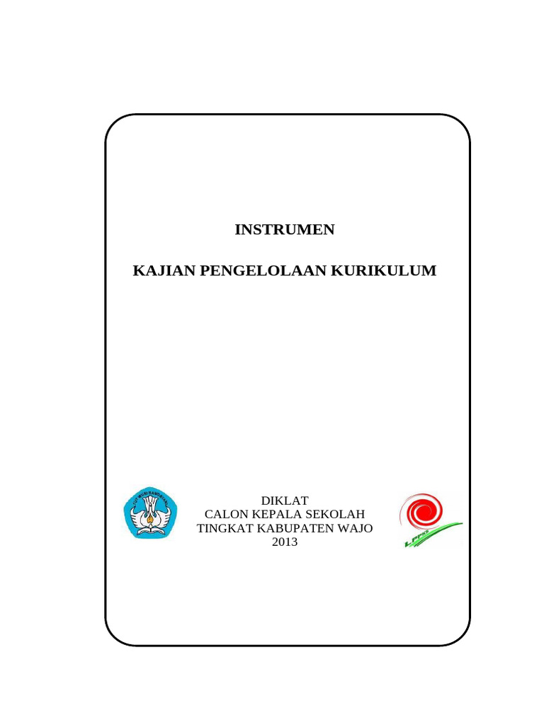 Lampiran 5 Instrumen Kajian Pengelolaan Kurikulum | PDF