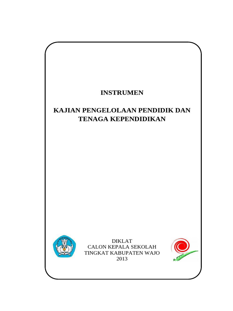 Lampiran 6 Instrumen Kajian Pengelolaan PTK | PDF