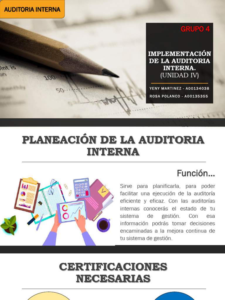 Expo Grupo 4 - Implementacion de La Auditoria Interna | PDF