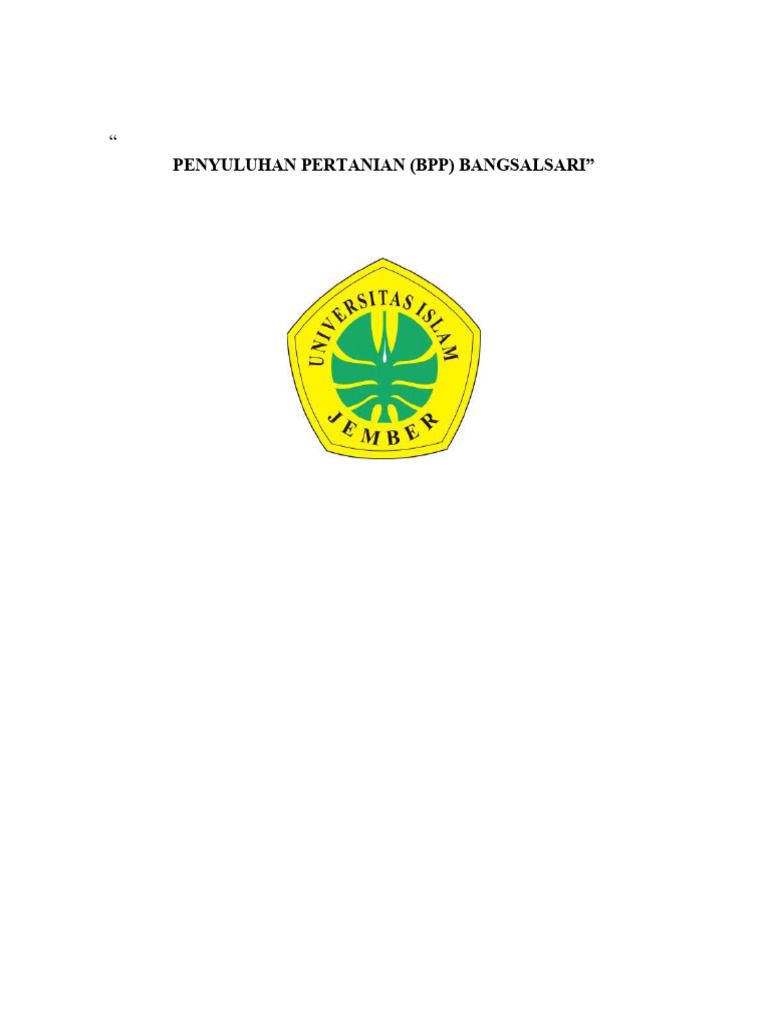 LAPORAN INDIVIDU HASIL PRAKTEK KERJA LAPANGAN MOCH. YUSUF Fikkkkkk | PDF