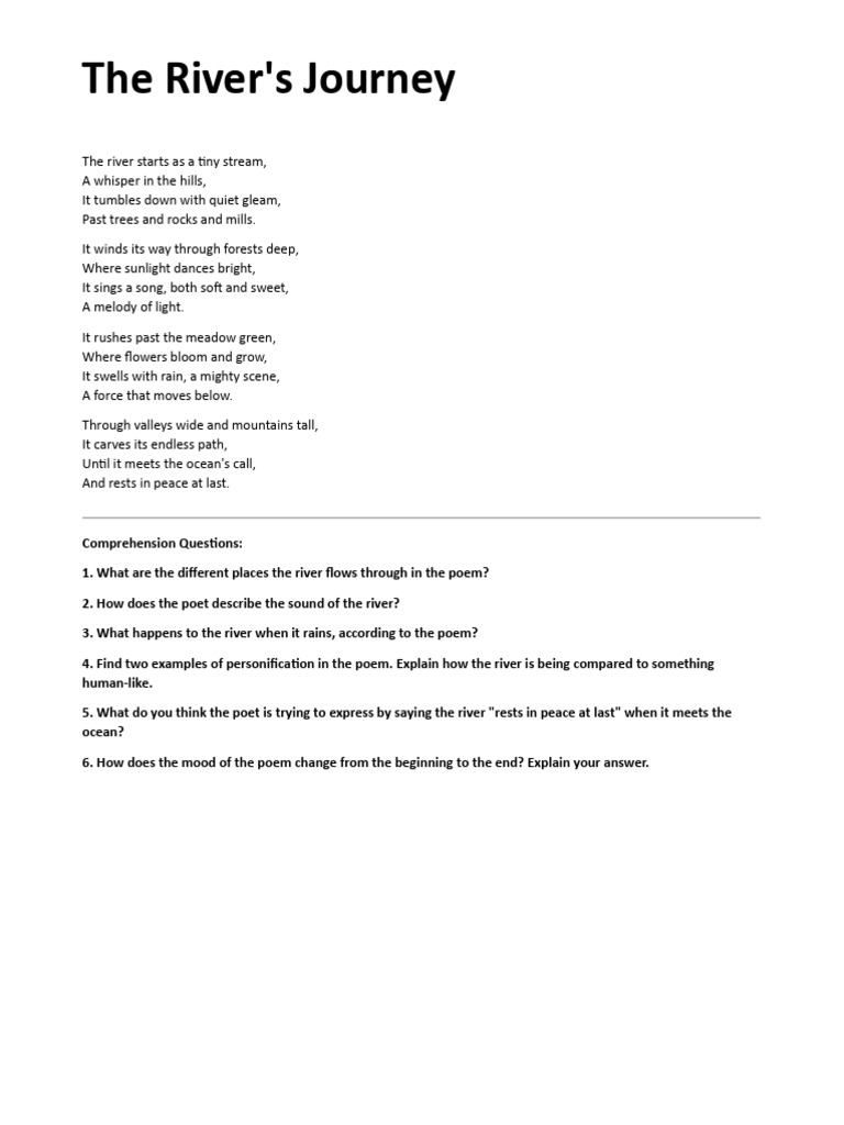 The River's Journey | PDF