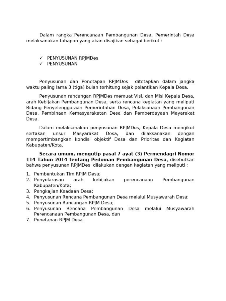 APA ITU RKP Desa Dan DU (KAKA BU) INEGOOOOOOOOOOOOOOOOOOOOOO | PDF