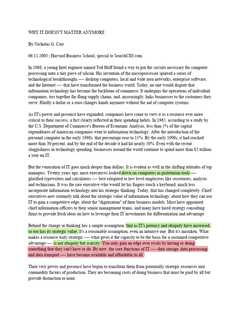 3 - WhyIT Doesnt Matter Anymore | PDF