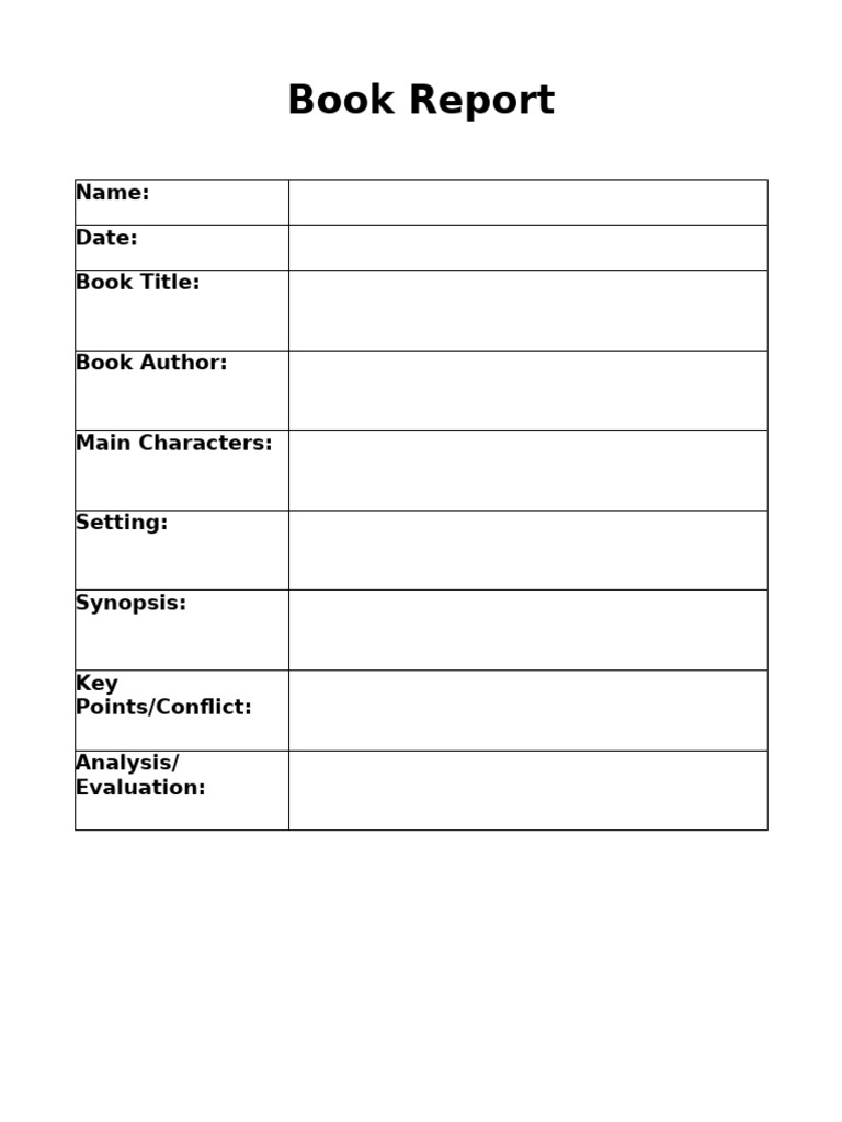 Book Report 1 | PDF