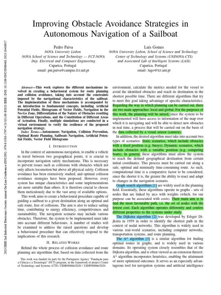 Improving Obstacle Avoidance Strategies In Autonomous Navigation Of A