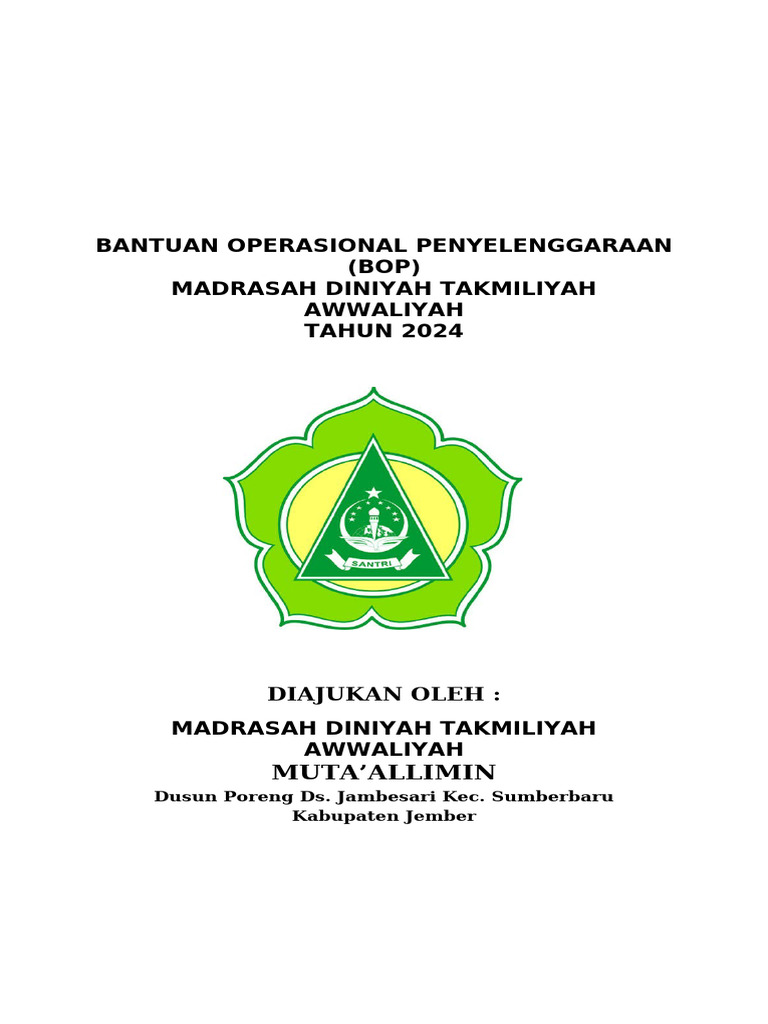 Proposal BOP 2024 Mut | PDF