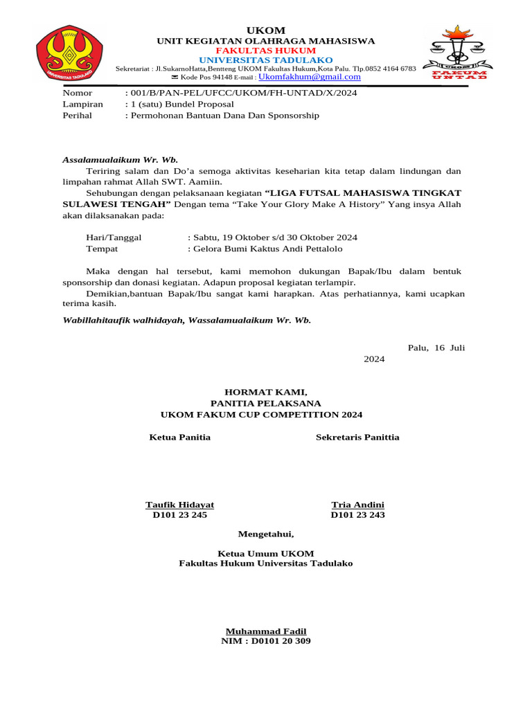 Proposal Ufcc 2024 | PDF