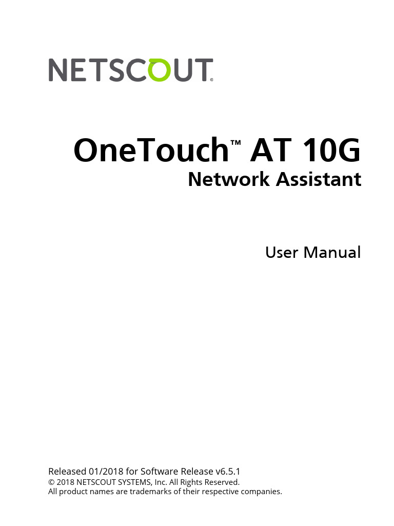 OneTouch 10G User Manual V6.5.1-English | PDF