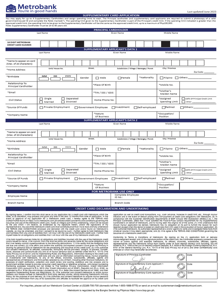 Supplementary Form | PDF