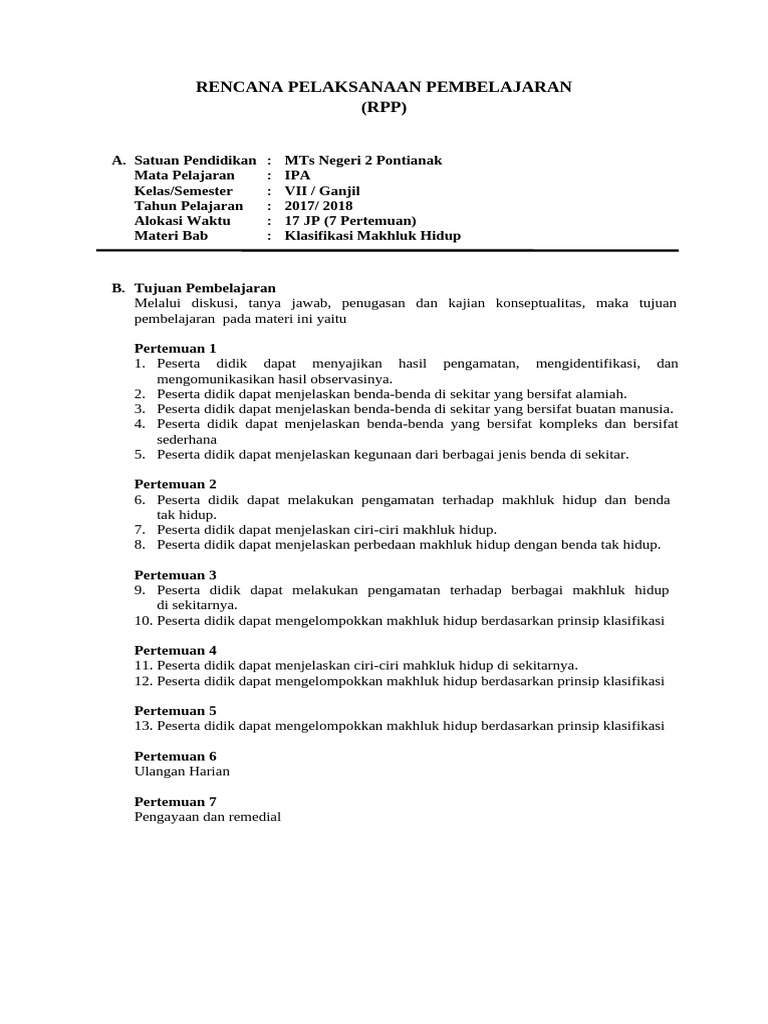 RPP Bab 2 Revisi | PDF