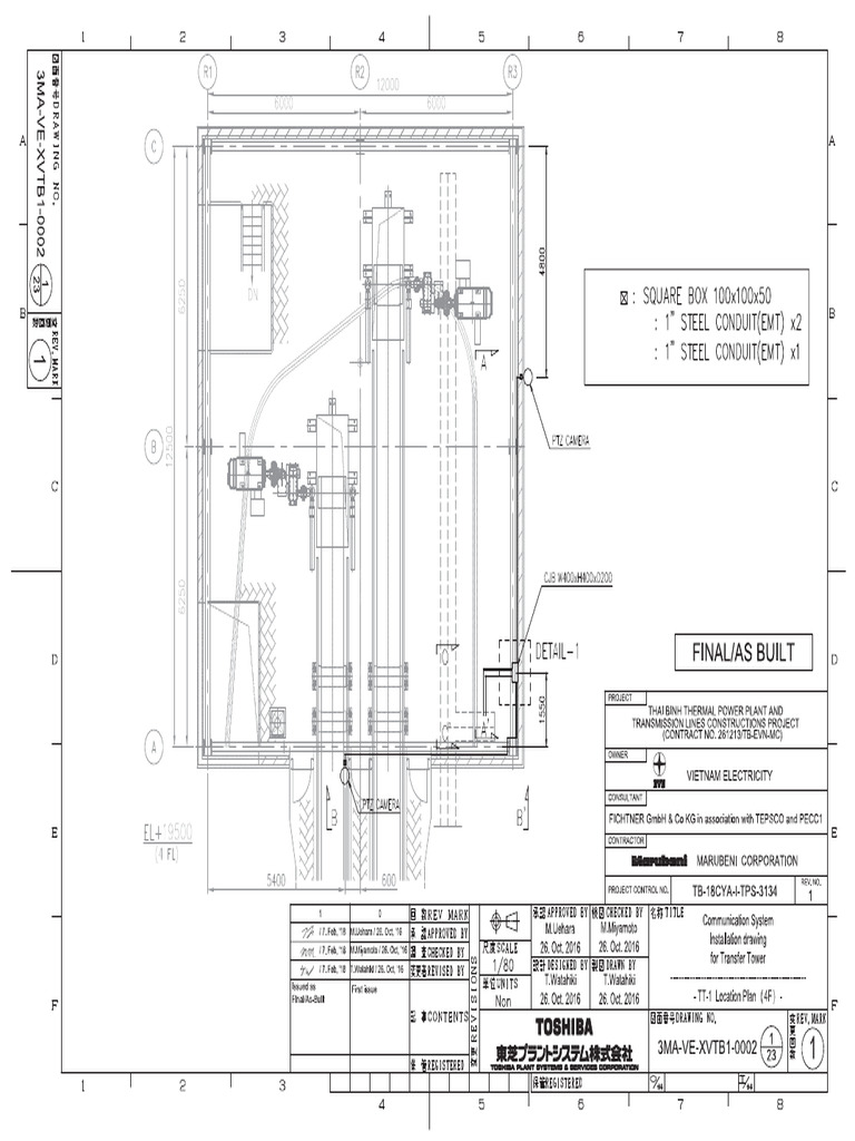 TB-18CYA-I-TPS-3134-R1 Installation Drawing For Transfar Tower | PDF