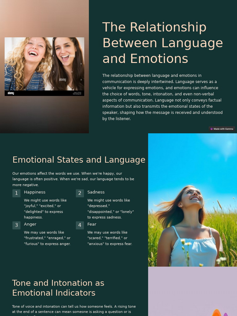 The Relationship Between Language and Emotions | PDF
