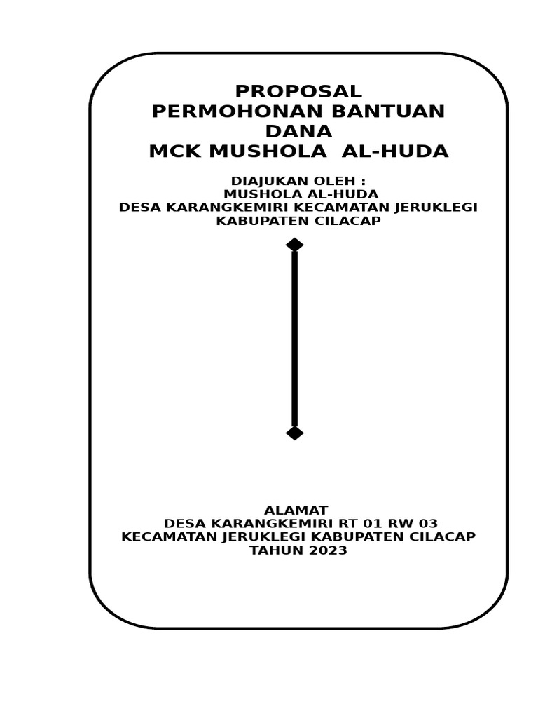 4.proposal MCK Mushola Al-Huda RT 01 RW 03 | PDF