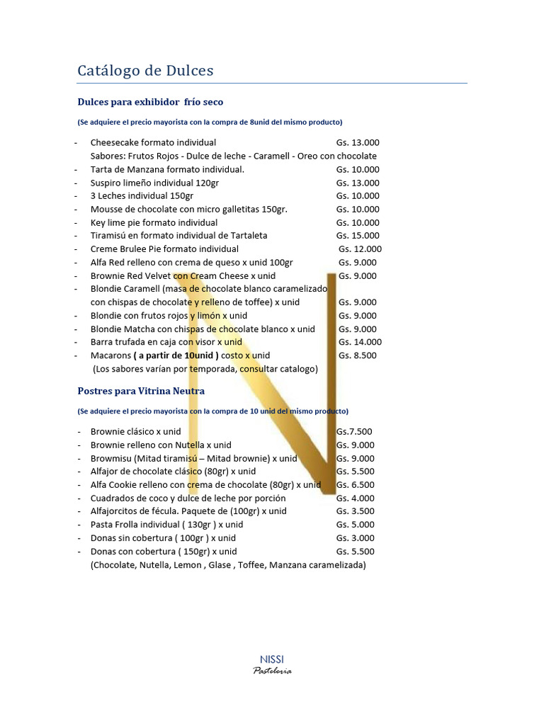 Catalogo de Dulces 2022 | PDF
