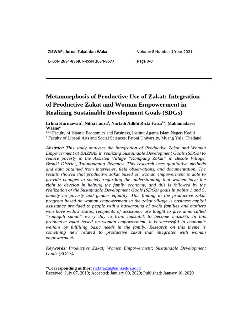 Manuscript Guideline ZISWAF | PDF