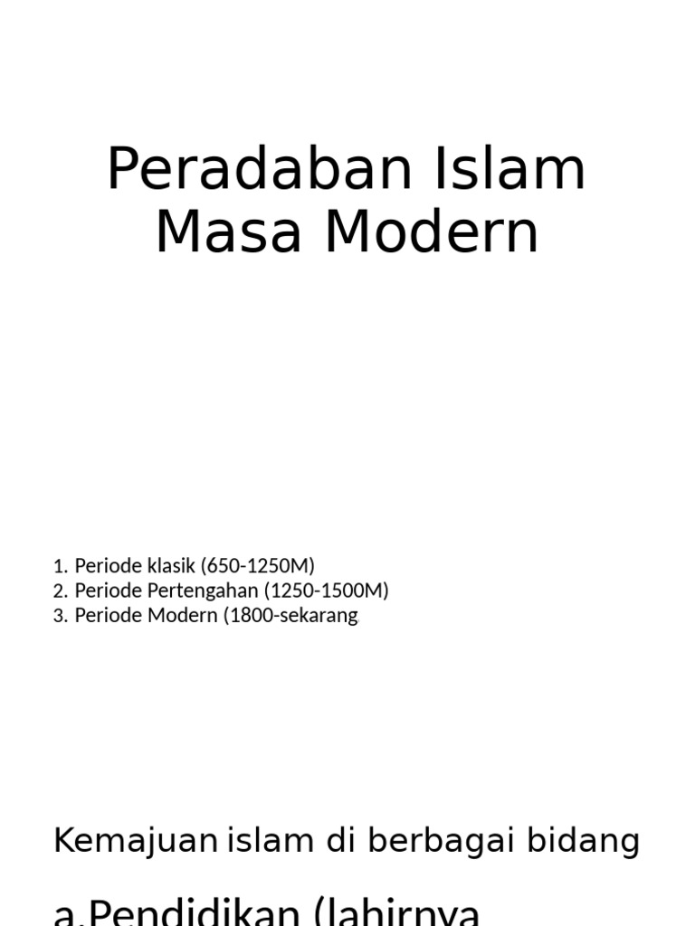 Peradaban Islam Masa Modern | PDF