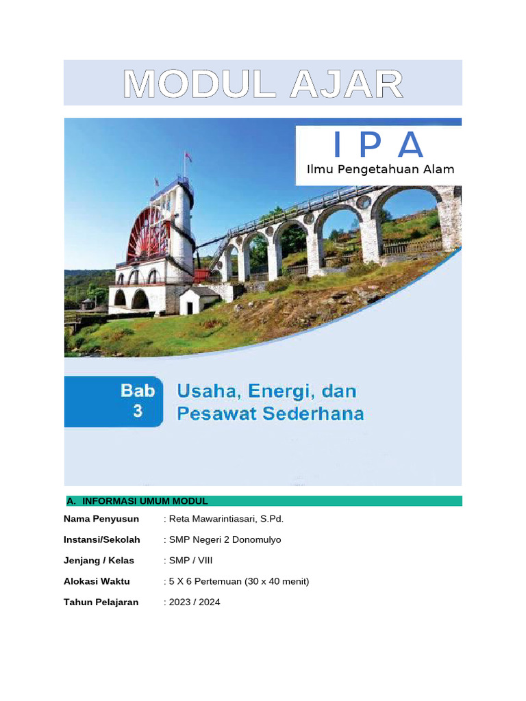 MA Bab 3 Usaha, Energi Dan Pesawat Sederhana | PDF