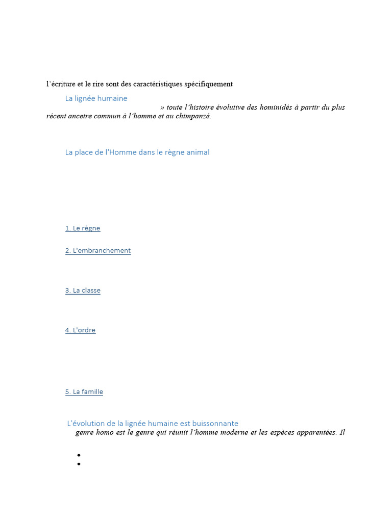 La Lignee Humaine Pdf